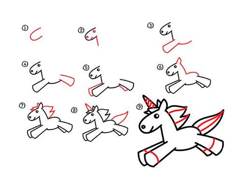 Как нарисовать единорога поэтапно для детей