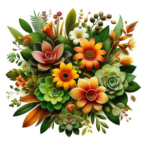 Premium Photo Floral Illustration Of Nature With Abstract Backgrounds