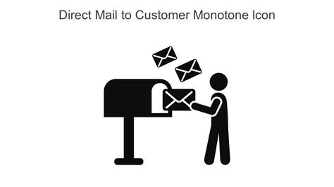 Direct Mail To Customer Monotone Icon In Powerpoint Pptx Png And Editable Eps Format PPT Template