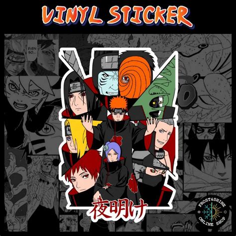 Naruto Akatsuki Members Vinyl Sticker Shopee Philippines