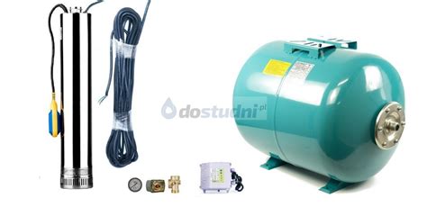 Zestaw głębinowy pompa Omnitech 1100 230V zbiornik 50l poziomy
