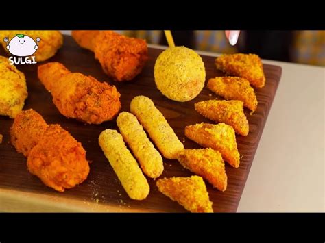 Asmr Mukbang Bburinkle Special Chicken Cheese Ball Hot Dog Curry