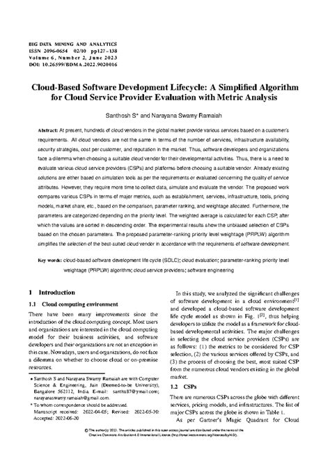cloud based software development lifecycle a simplified algorithm for