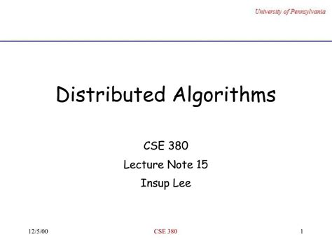 Ppt Distributed Algorithms Powerpoint Presentation Free Download