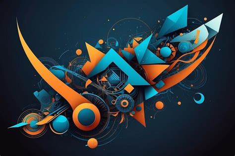 Premium Photo Generative Design Artwork Graphics Of Bizarre Computer Vector Generated Shapes