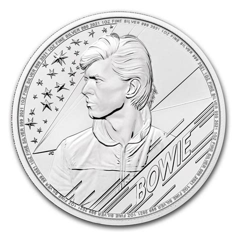 Moneda de Plata Leyendas de la música David Bowie oz Dracma
