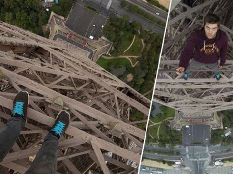Un joven trepó la Torre Eiffel para tomarse una selfie