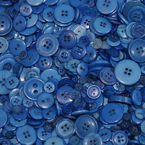50 Blue Buttons Assorted Buttons Button Mix Grab Bag 1447 - Etsy