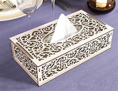 طرح برش لیزری جعبه دستمال کاغذی مدل آیدا دانلود طرح