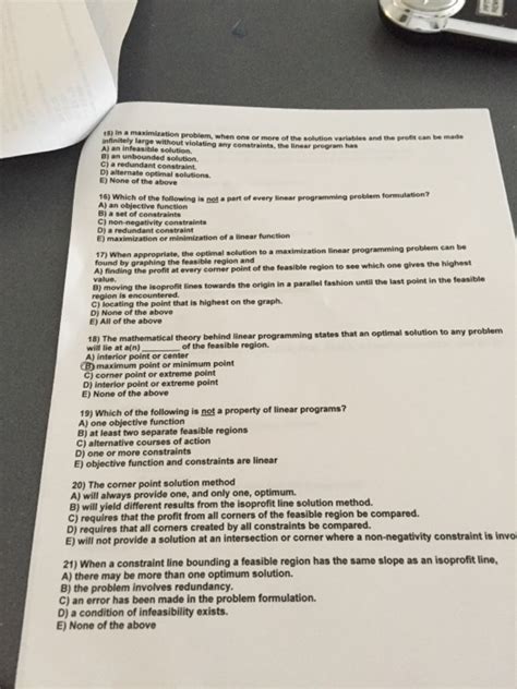 Solved In A Maximization Problem When One Or More Of The