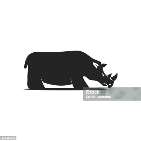 코뿔소 로고 템플릿 격리 브랜드 아이덴티티 아이콘 추상 벡터 그래픽 기업 비즈니스에 대한 스톡 벡터 아트 및 기타 이미지