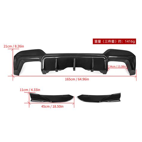 Sooqoo Bmw X3m F97 Carbon Fiber Rear Diffuser Cargym