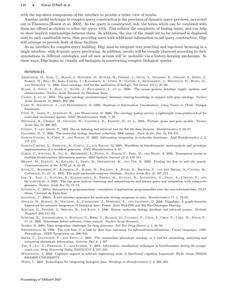 knowledge driven user interfaces for complex biological queries pdf