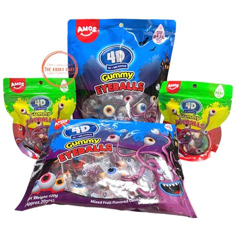 Amos 4d Halloween Gummy Eye Ball Eyeball Gummies Trick Or Treat Candy