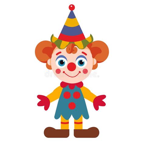 Feliz Personaje De Payaso Parado Sonriendo Fondo Blanco Aislado Payaso