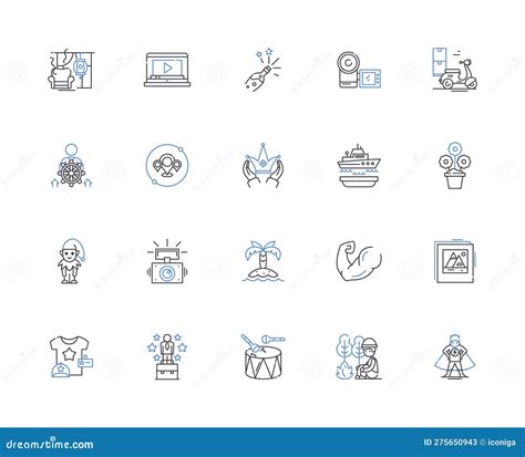 Self Expression Line Icons Collection Authenticity Creativity Artistry Originality Identity