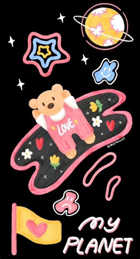 My Planet Wallpaper Iphone Cute Wallpaper Doodle Cute Cartoon