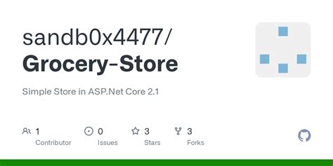 GitHub Sandb0x4477 Grocery Store Simple Store In ASP Net Core 2 1