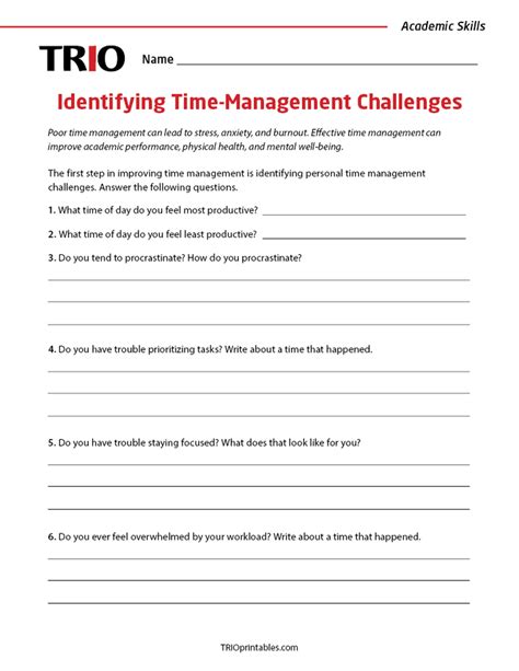 Time Management Trio Printables