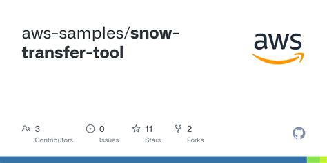 GitHub Aws Samples Snow Transfer Tool