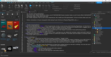Freeze Module Make A Cool Frozen Effect Community Resources Developer Forum Roblox