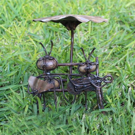 Romantic Bench Ant Figurine Patio And Garden Decor By Latin Nomad