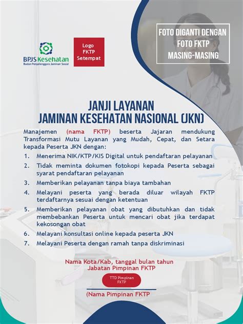 Janji Pelayanan Fktp Poster A5 Pdf
