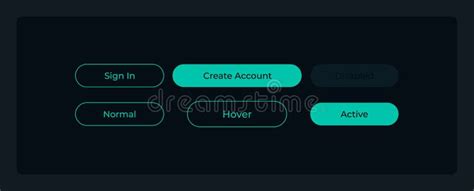Creating Account Ui Elements Kit Stock Vector Illustration Of State