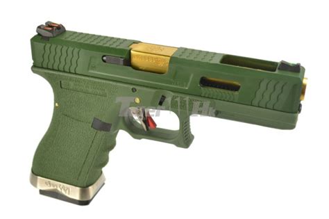 We G18c Gbb Pistol Od Slide Gold Barrel Od Frame Airsoft