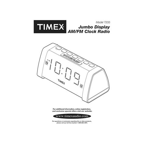 Timex Alarm Clock Radio T231y Manual