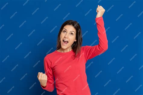 Premium Photo Attractive Brunette Girl In Studio