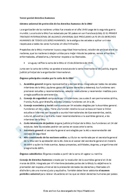 Tercer Parcial Derechos Humanos Tercer Parcial Derechos Humanos
