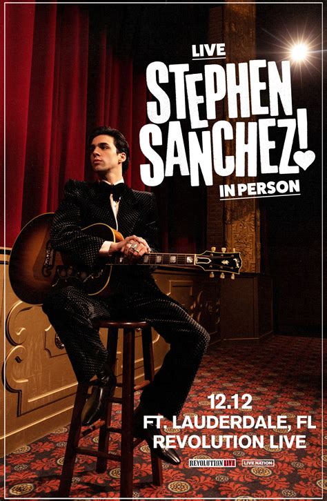 Stephen Sanchez Revolution Live