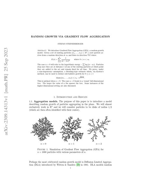 random growth via gradient flow aggregation pdf limit mathematics