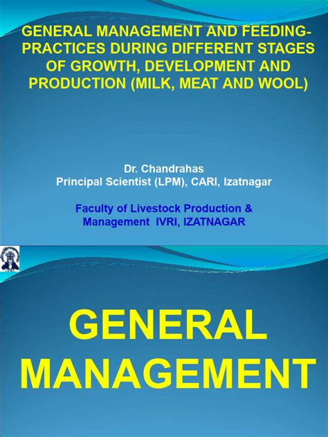 Lpm Unit Iii 15 Genral Management Sheep Goats Pdf