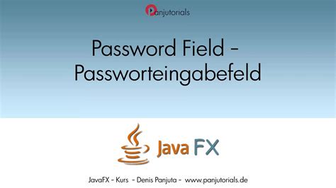 Passwordfield In Javafx Instructions