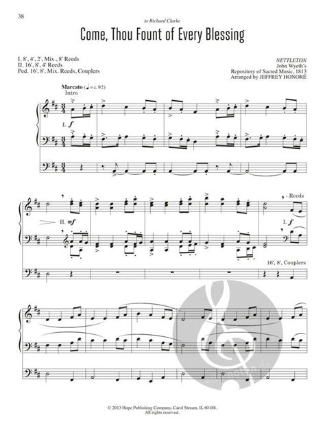 Come Thou Fount Of Every Blessing Von Jeffery Honore Orgel Noten