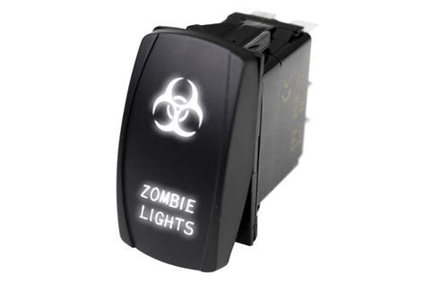 Race Sport Led Rocker Switch W White Led Radiance Zombie Lights Zips