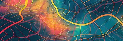 Colorful And Dynamic Routes Crisscross A Stylized Map Symbolizing Connectivity And Direction