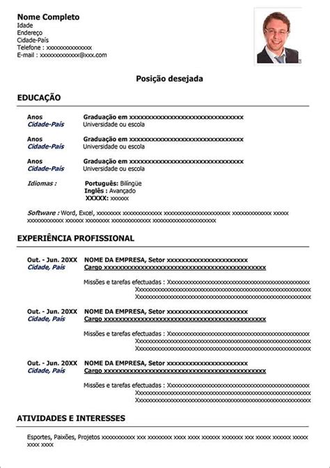 Topo Foto Modelo De Curriculo Basico Br Thptnganamst Edu Vn