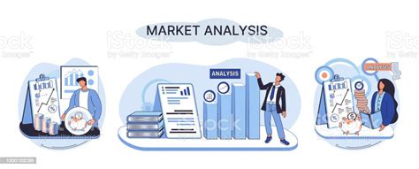 시장 분석 은유 마케팅 전략 마케터는 판매 계획을 분석하고 광고 캠페인을 수행합니다 It 지원에 대한 스톡 벡터 아트 및 기타 이미지 It 지원 개념 개발 Istock
