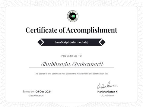 Shubhendu Chakrabarti On Linkedin Javascript Hackerrank