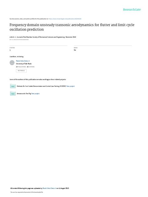 Frequency Domain Unsteady Transonic Aerodynamics F Pdf Pdf