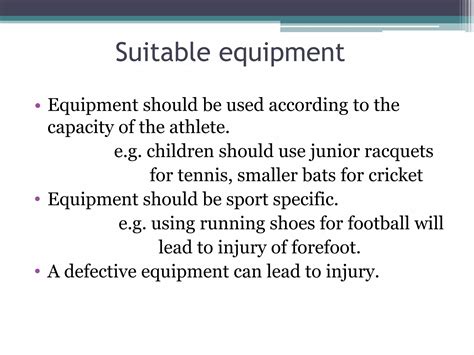 Prevention Of Sports Injury Pptx