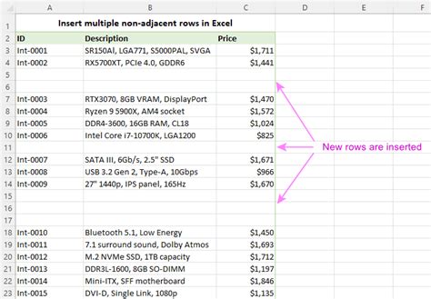 Excel Insert Multiple Rows Between Each Row Catalog Library
