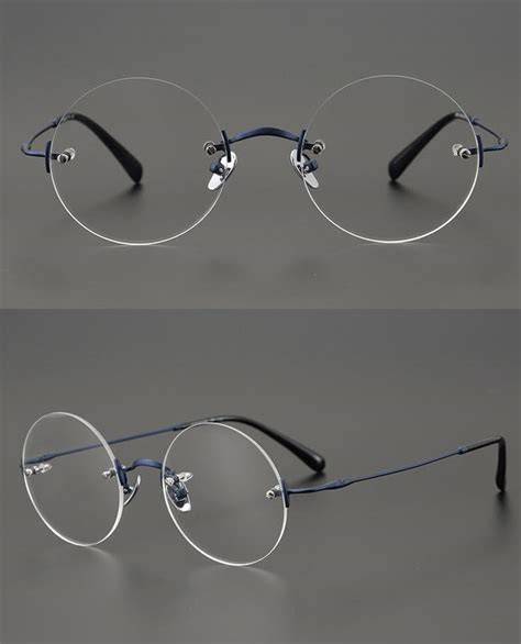 Gatenac Unisex Rimless Round Titanium Frame Eyeglasses Gxyj647 Fashion Eye Glasses Eyeglass