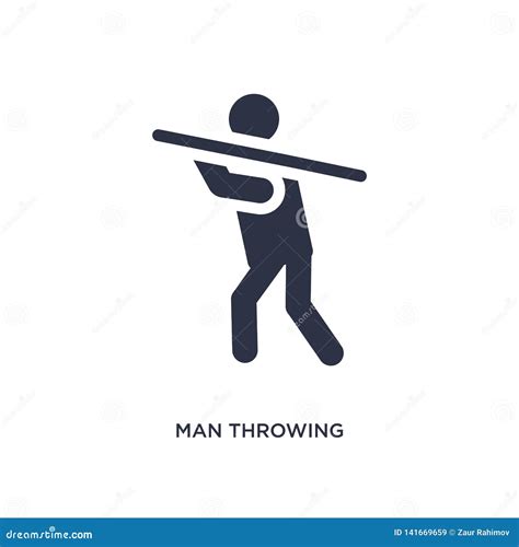Man Throwing A Javelin Silhouette Vector Illustration CartoonDealer Com 142082382