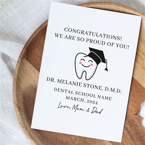 Personalized Dentist Graduation T From Mom And Dad Doctor Of Medicine
