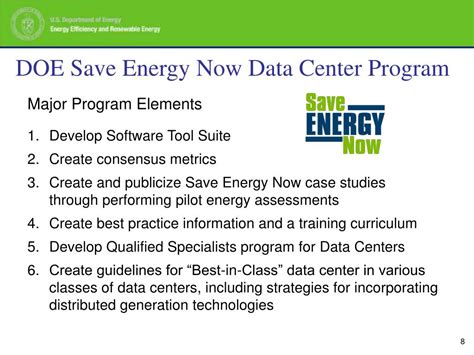 PPT DOE Data Center Energy Efficiency Program And Tool Strategy PowerPoint Presentation ID