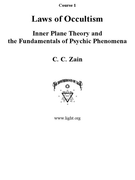 book c c zain 01 laws of occultism download free pdf